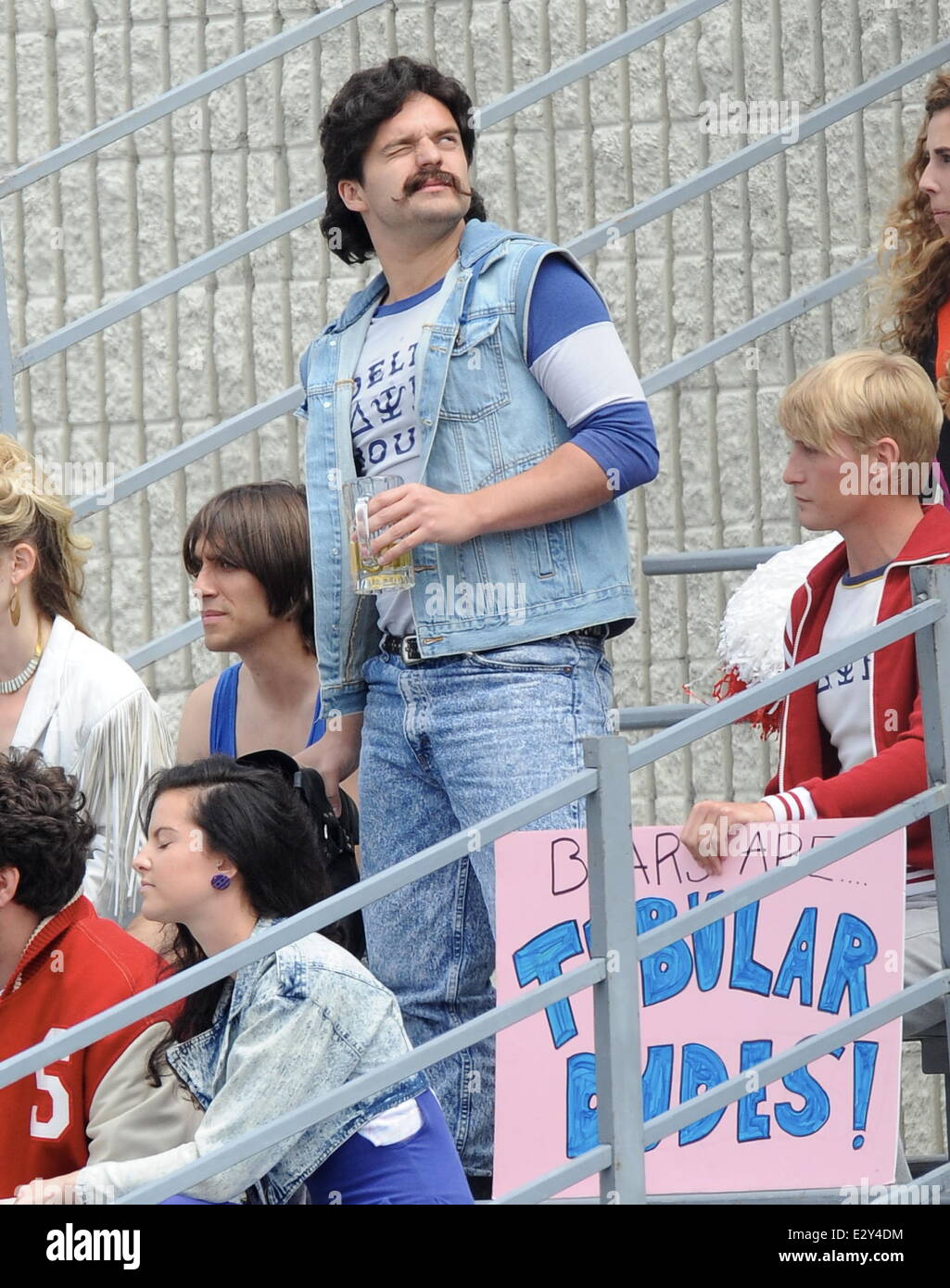 Actors on the set of 'Townies' filming on location in Los Angeles ...
