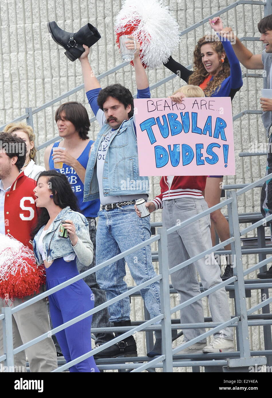 Actors on the set of 'Townies' filming on location in Los Angeles ...
