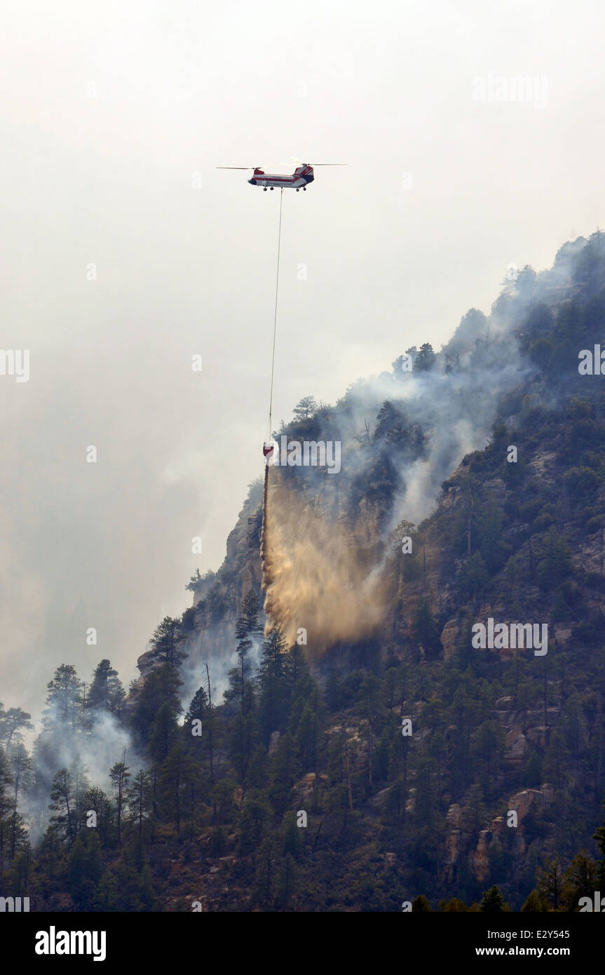 The Slide Fire, located in Oak Creek Canyon, involved a heli-drop ...