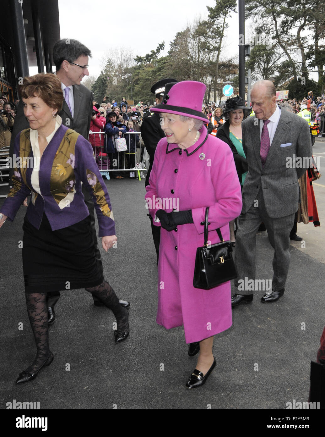 Queen Elizabeth II visits Britwell Community Centre in Slough Featuring ...