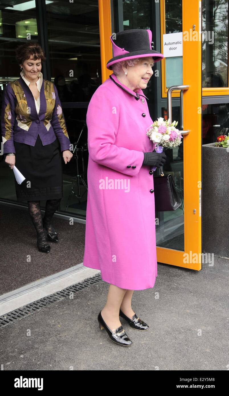 Queen Elizabeth II visits Britwell Community Centre in Slough Featuring ...