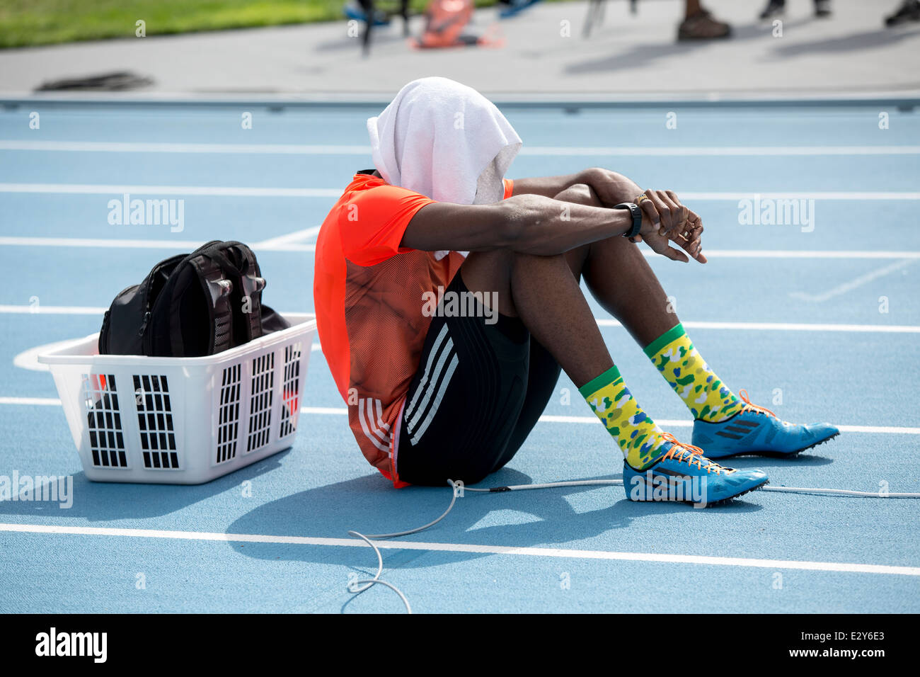 Lalonde Gordon (TTO) competing in the 400m at the 2014 Adidas Track and ...
