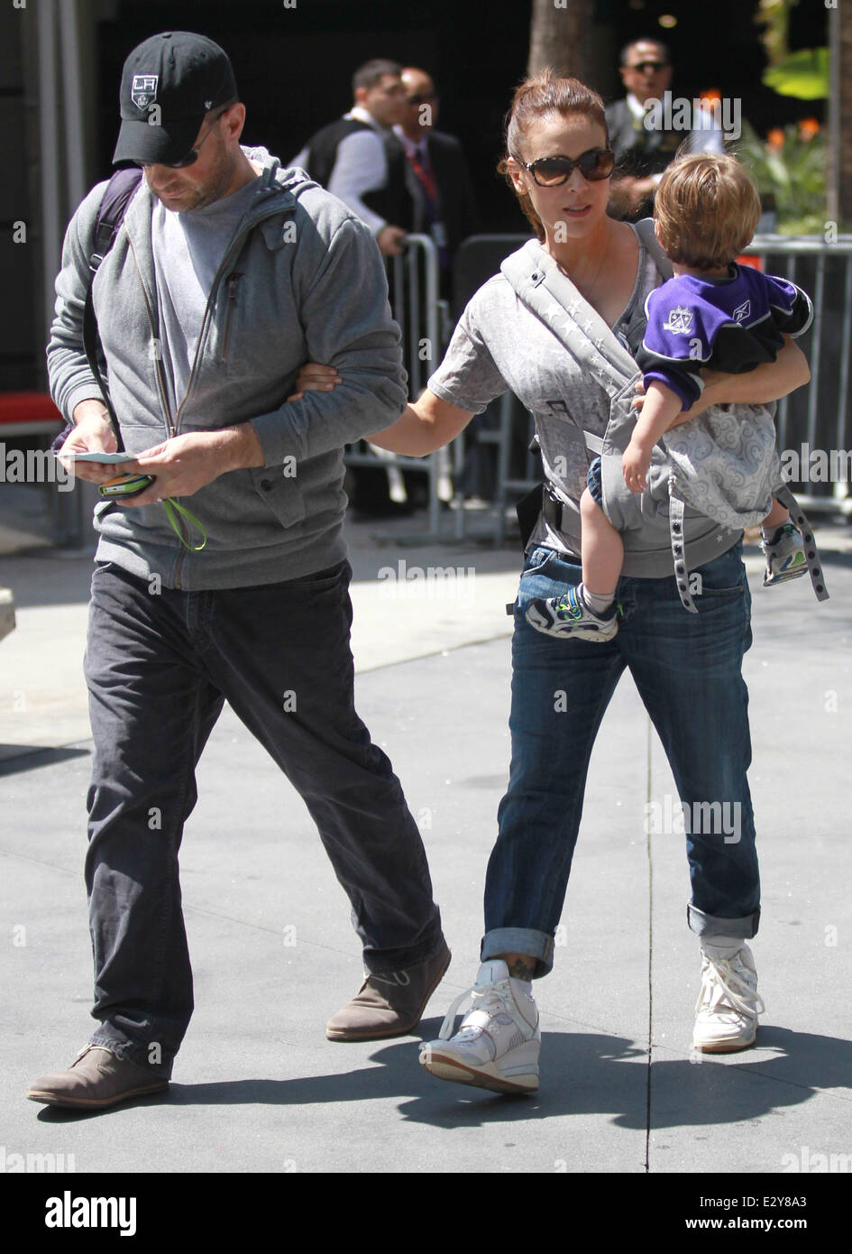 Alyssa Milano And Milo Thomas Bugliari High Resolution Stock ...