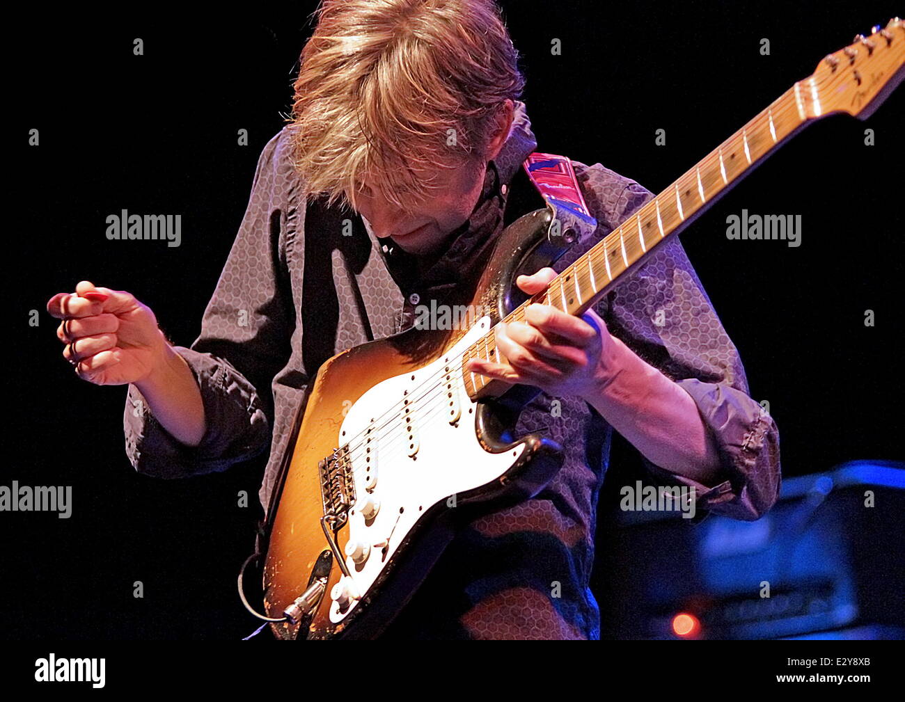 American musician Eric Johnson performs live at Manchester Royal ...
