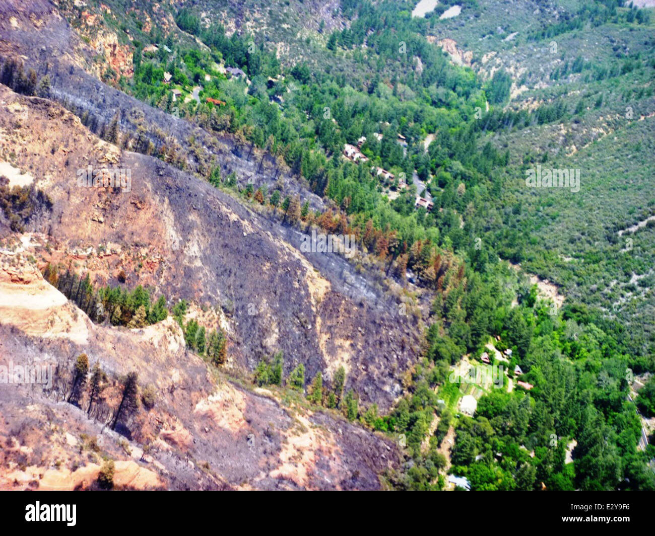 Aerial images captured during the 2014 Slide Fire provide a ...