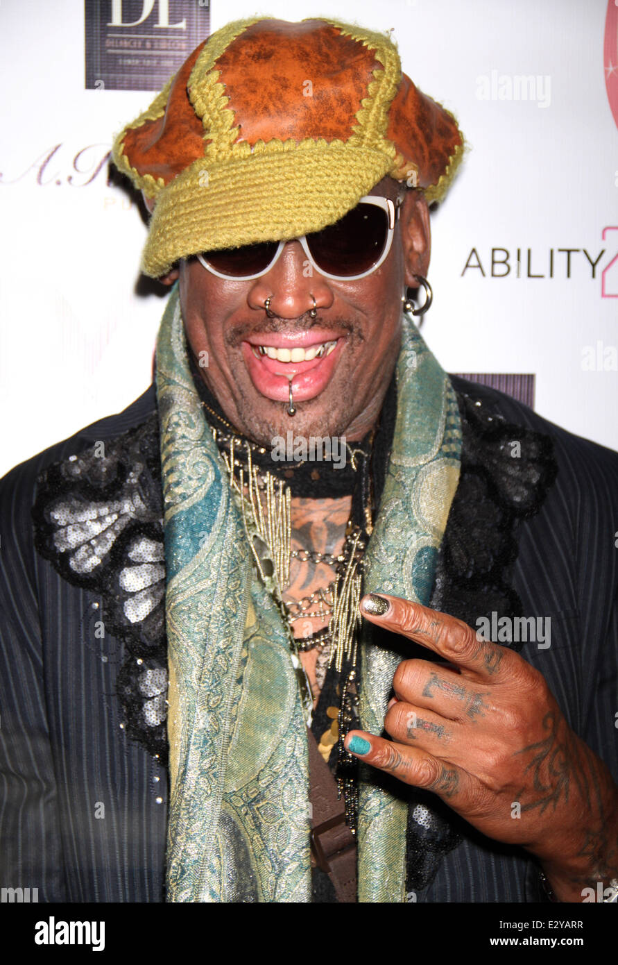 Dennis Rodman hosts Cara Quici's video release party for 'Fight', a ...