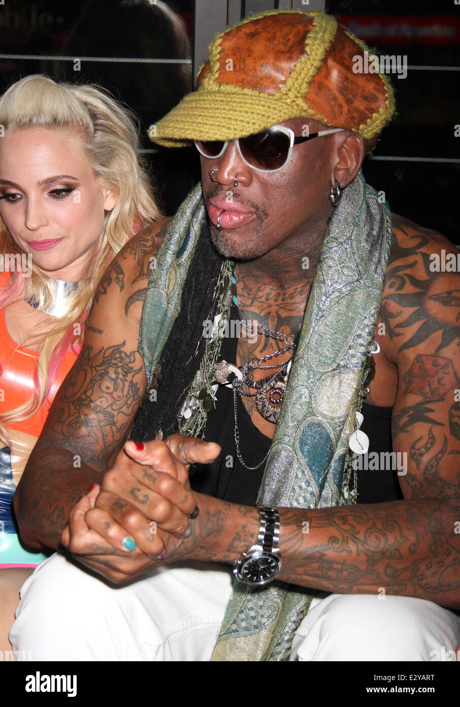 Dennis Rodman hosts Cara Quici's video release party for 'Fight', a ...