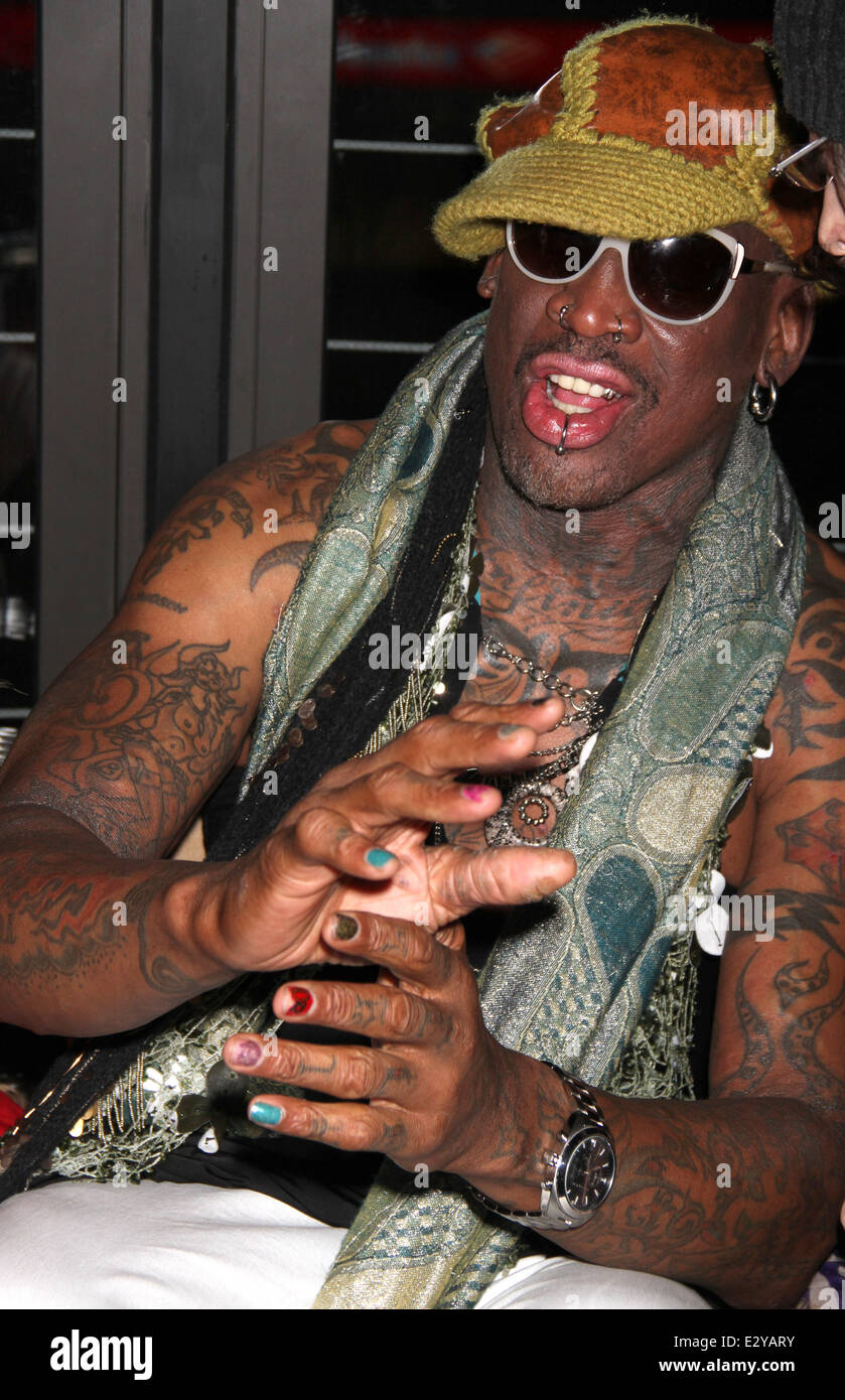 Dennis Rodman hosts Cara Quici's video release party for 'Fight', a ...