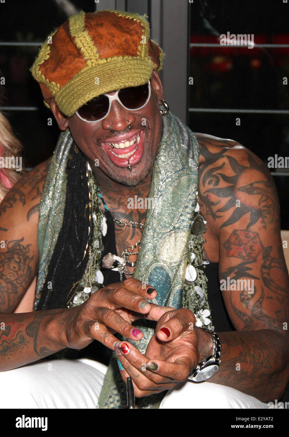 Dennis Rodman hosts Cara Quici's video release party for 'Fight', a ...