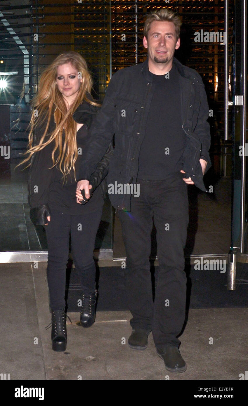 Avril Lavigne and Chad Kroeger out and about Featuring: Chad Kroeger ...