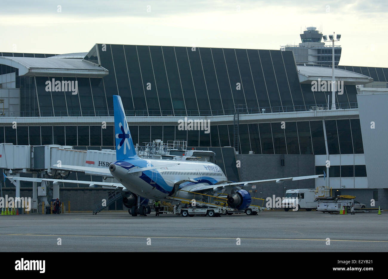 An Interjet Airlines plane parked at Terminal 1 of (JFK) John F ...