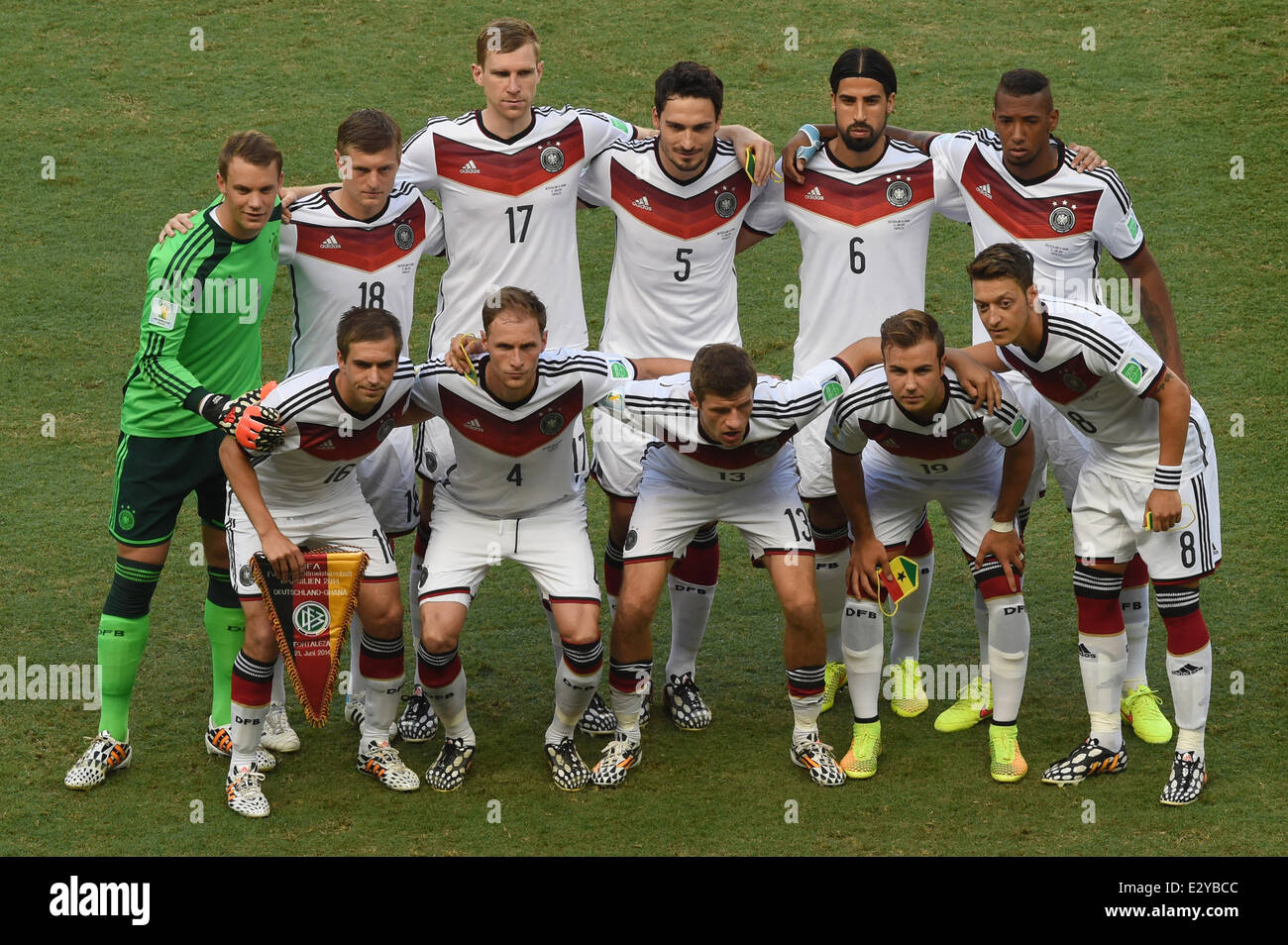 Fortaleza, Brazil. 21st June, 2014. Germany's players Manuel Neuer ...