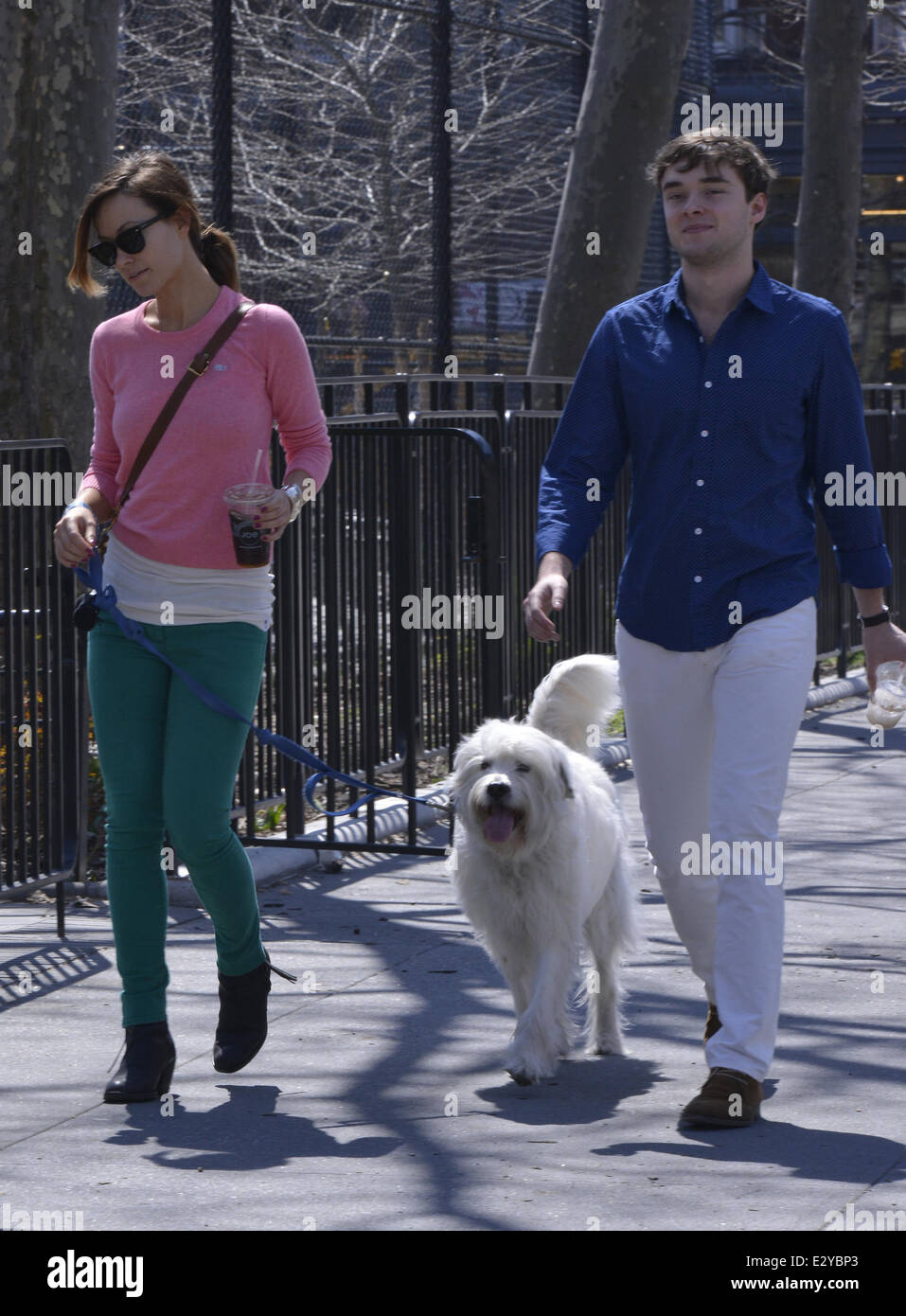 Actress Olivia Wilde and her brother Charlie Cockburn seen out walking ...
