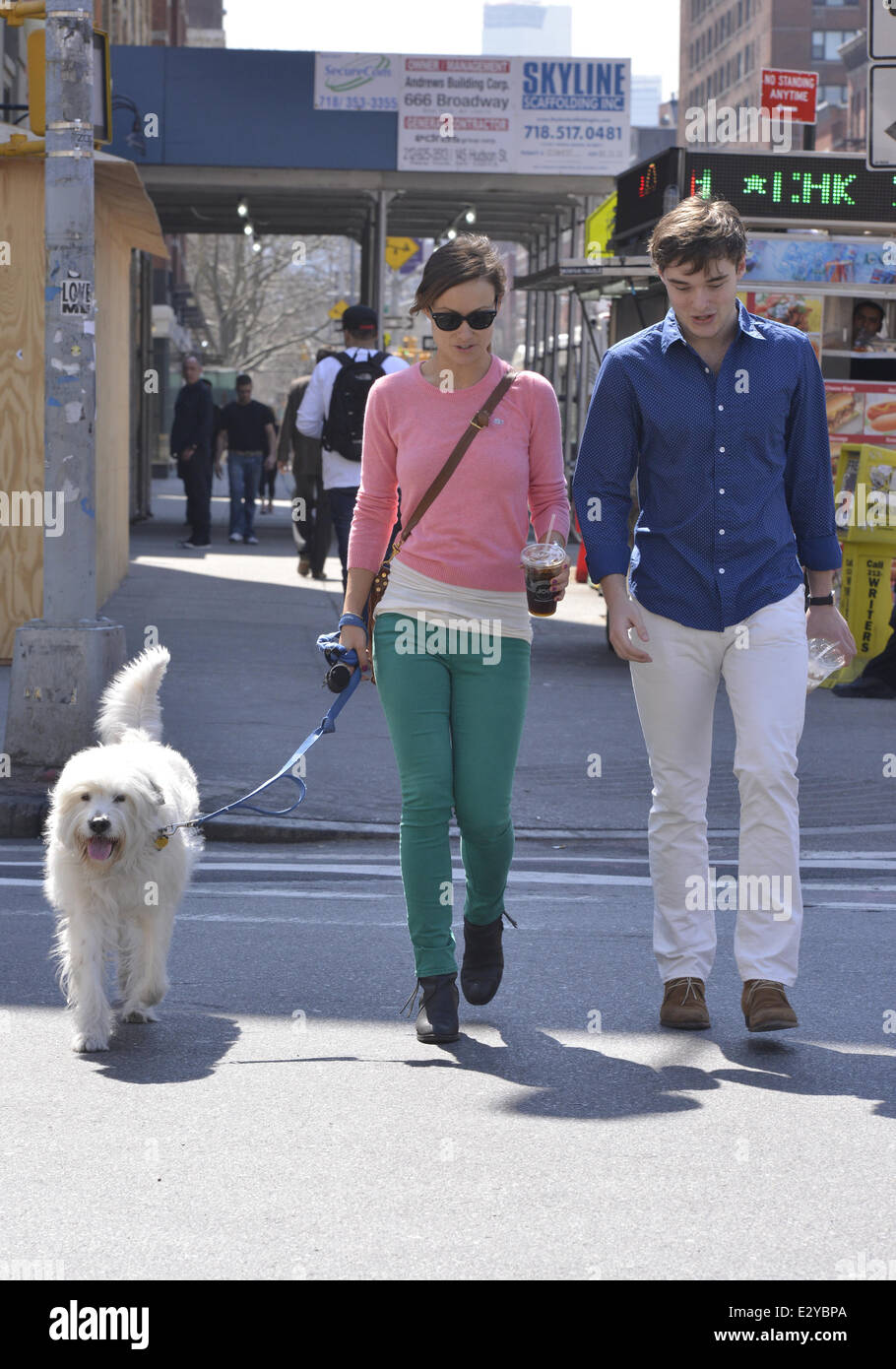 Actress Olivia Wilde and her brother Charlie Cockburn seen out walking ...