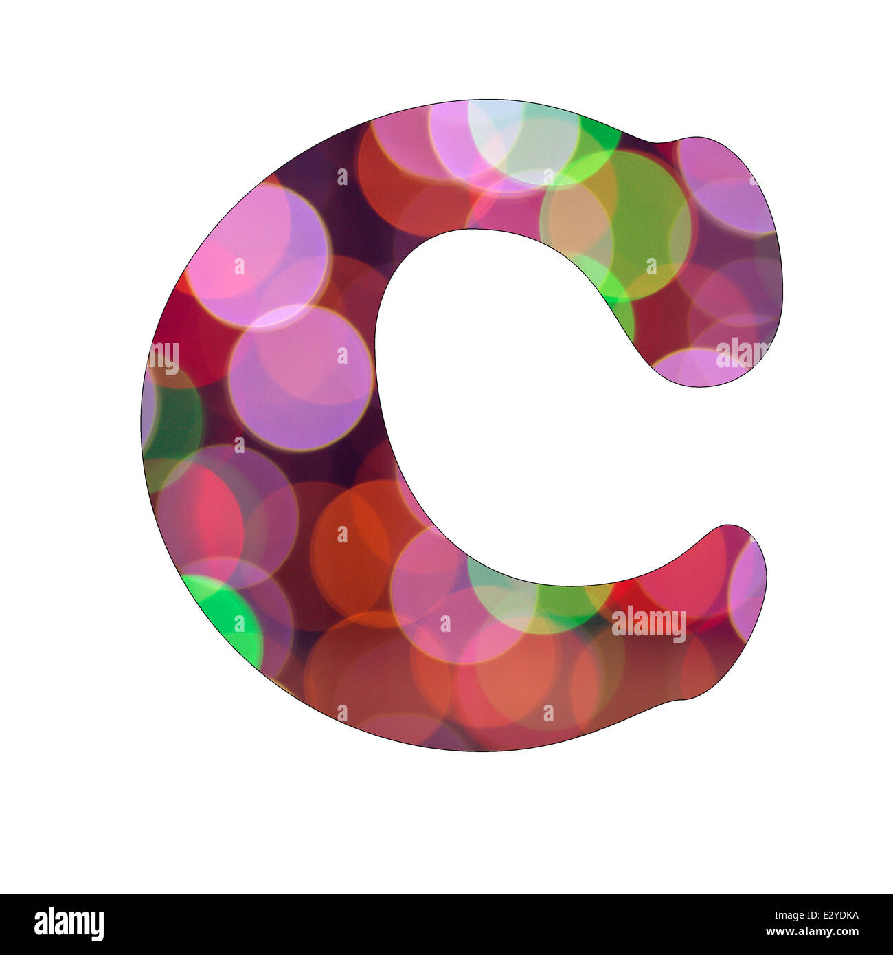 Capital Letter "C" of Bokeh Alphabet Stock Photo - Alamy