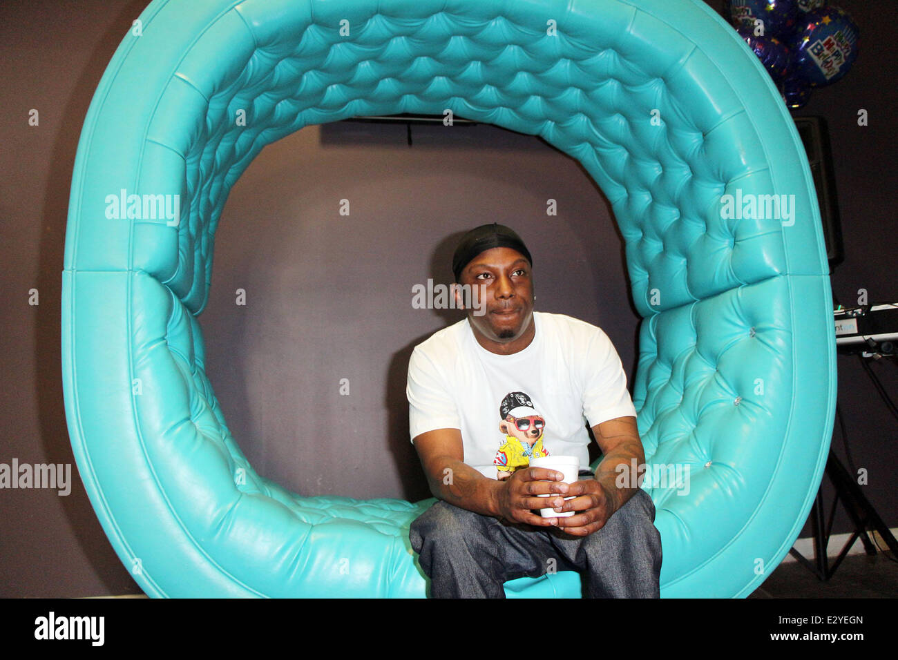 Rapper Ras Kass is seen filming segments for his new music video ...