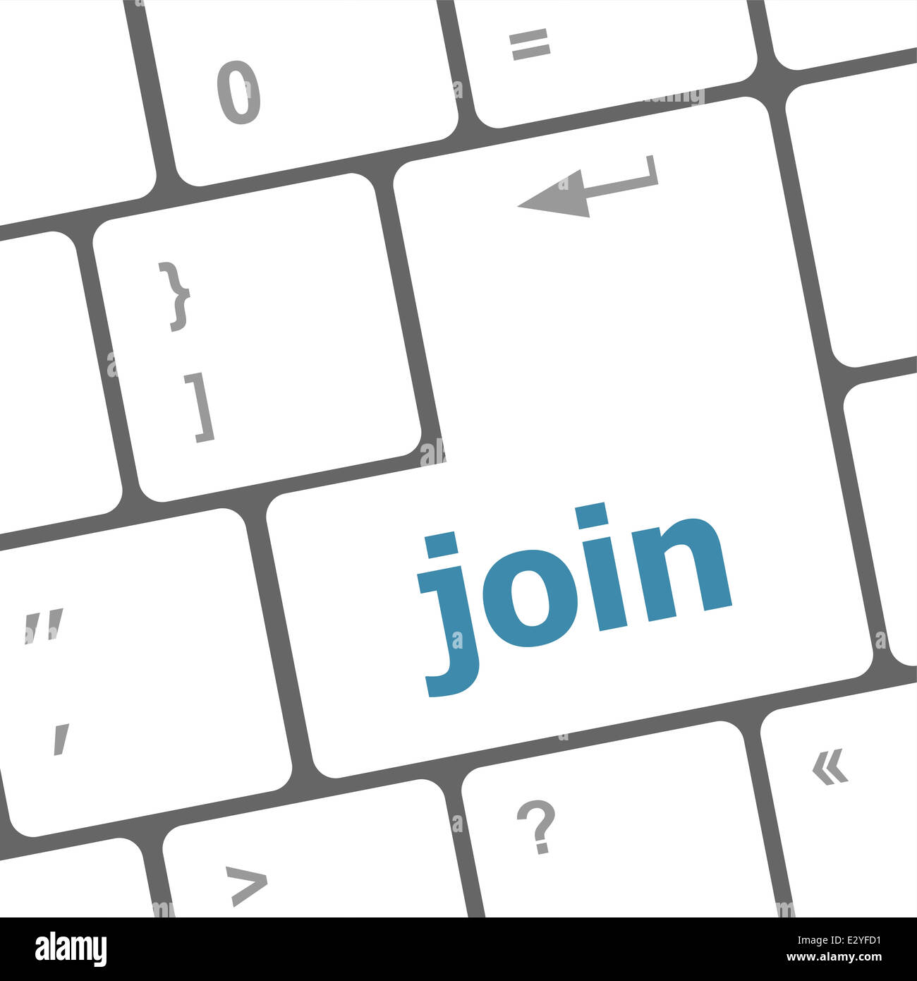 online communities concept, with join on computer keyboard key Stock ...