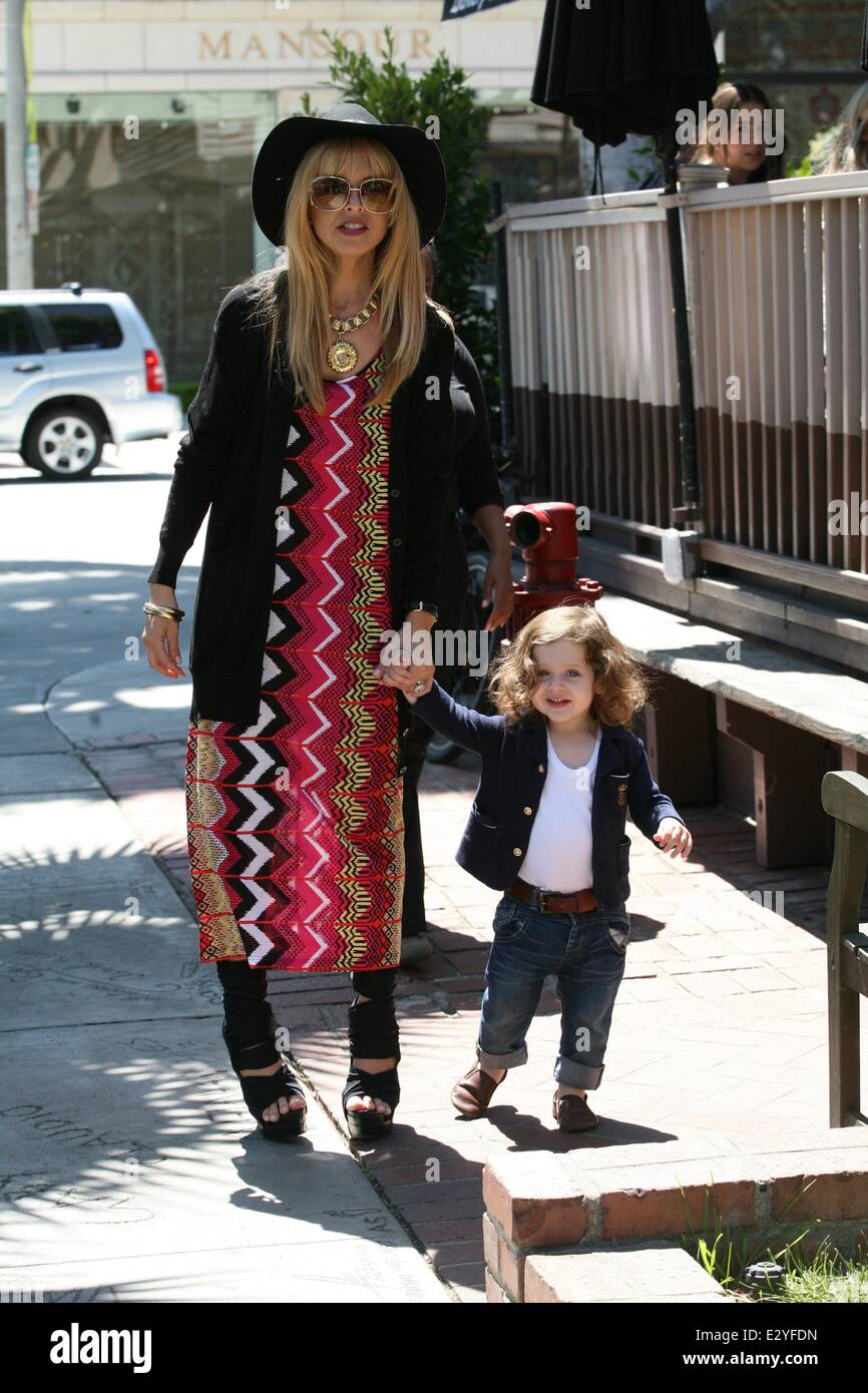 Rachel Zoe and her son Skyler have lunch at Le Pan in Beverly Hills ...