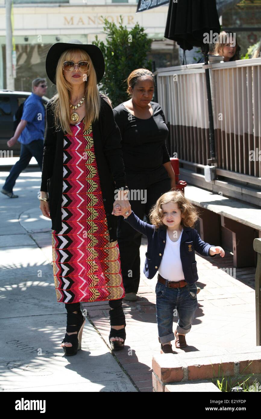 Rachel Zoe and her son Skyler have lunch at Le Pan in Beverly Hills ...
