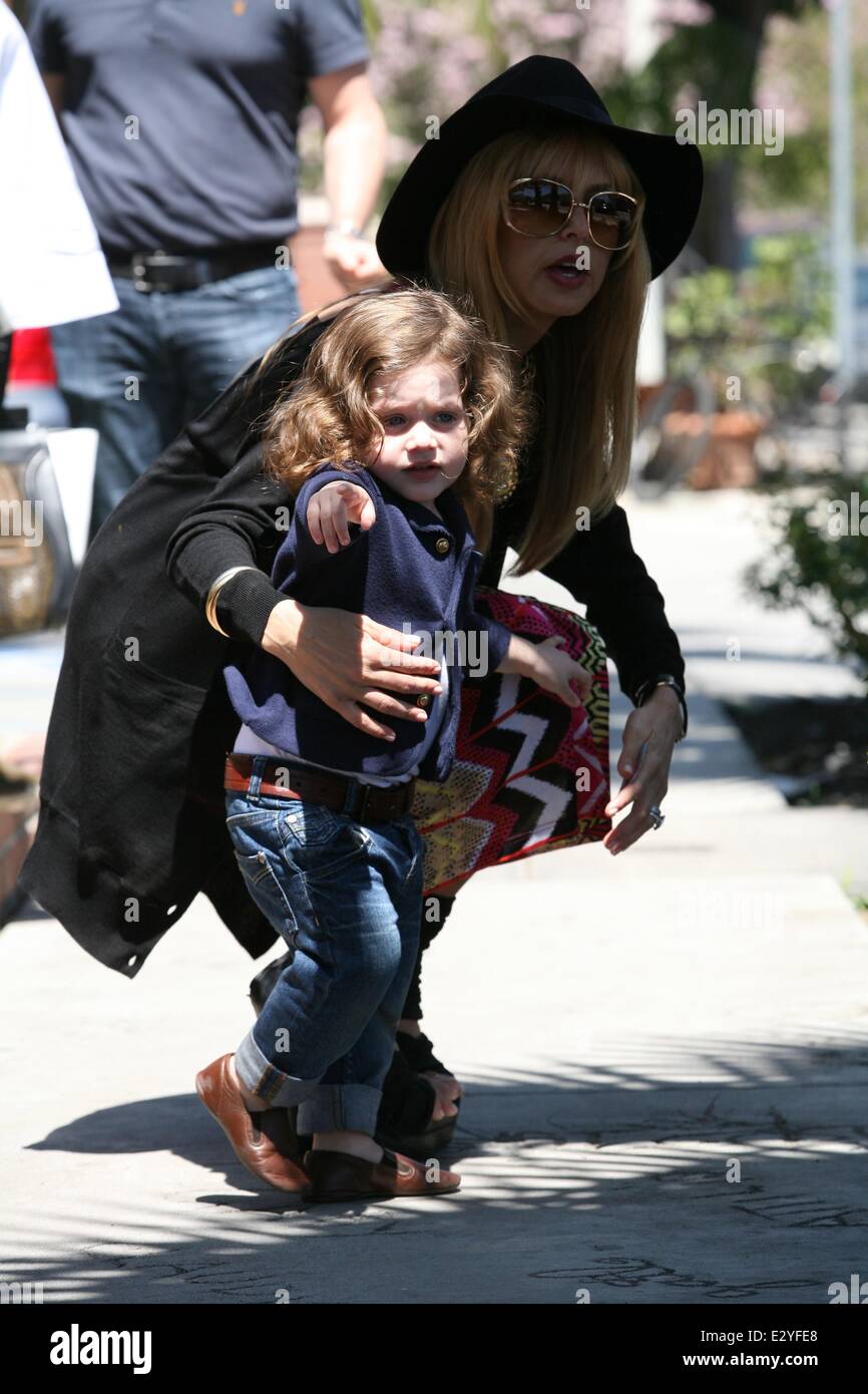 Rachel Zoe and her son Skyler have lunch at Le Pan in Beverly Hills ...