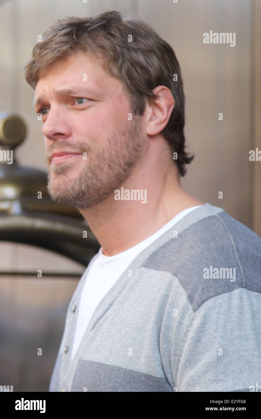 Celebrities seen outside their hotel in Soho, Manhattan Featuring: Adam ...