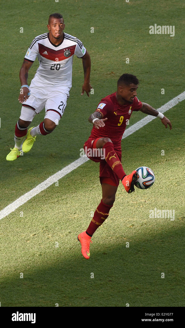 Fortaleza, Brazil. 21st June, 2014. Brothers Jerome Boateng (L) of ...