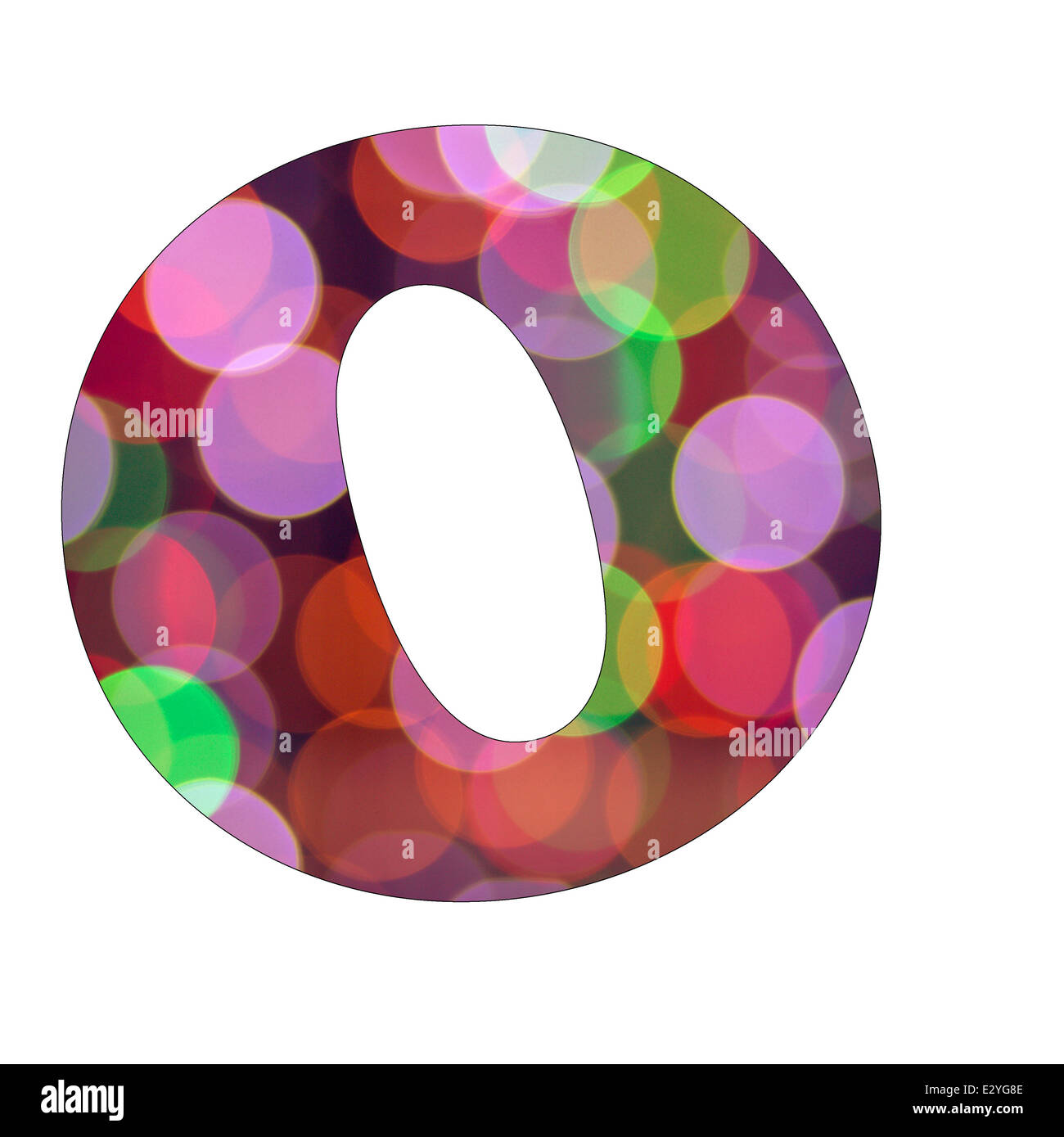 Capital Letter "O" of Bokeh Alphabet Stock Photo - Alamy