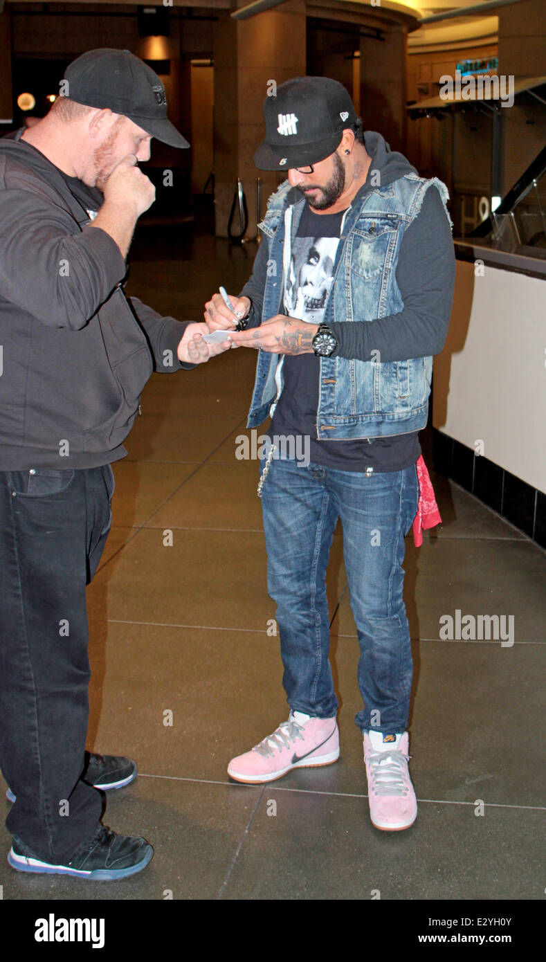Backstreet Boys star A.J. McLean seen at the Hollywood and Highland ...