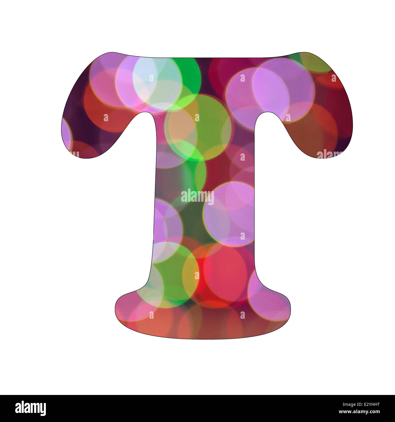 Capital Letter "T" of Bokeh Alphabet Stock Photo - Alamy