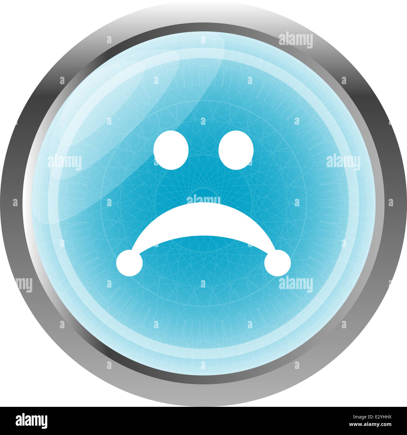 Sad icon (button) isolated on white background Stock Photo - Alamy