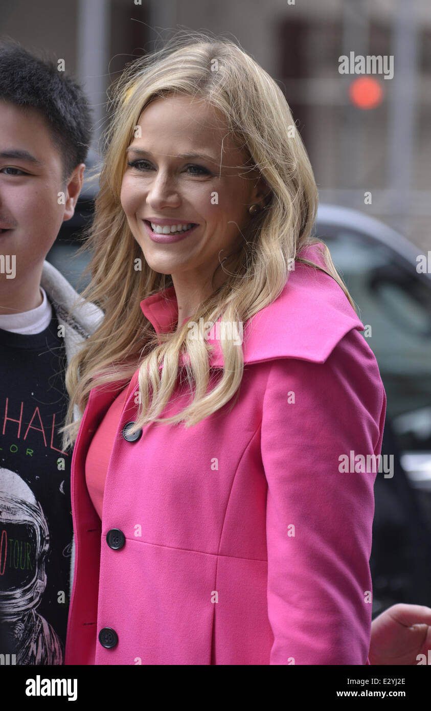 The cast of SyFy's 'Defiance' seen exiting their hotel Featuring: Julie ...