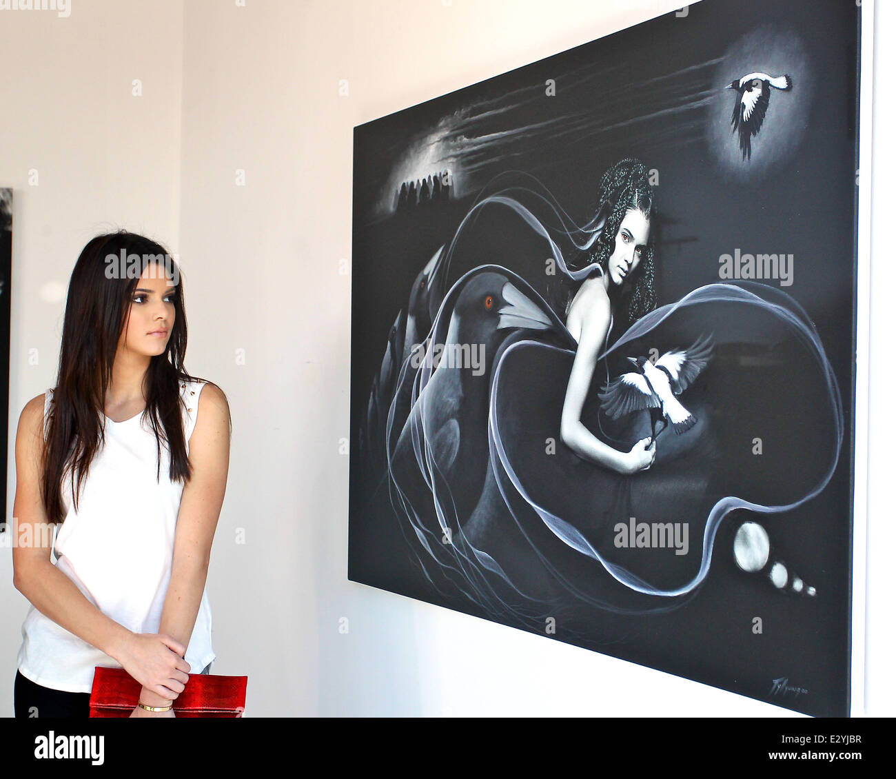 Kendall Jenner pose for Nomad Two Worlds Exhibit at the Guy Hepner ...