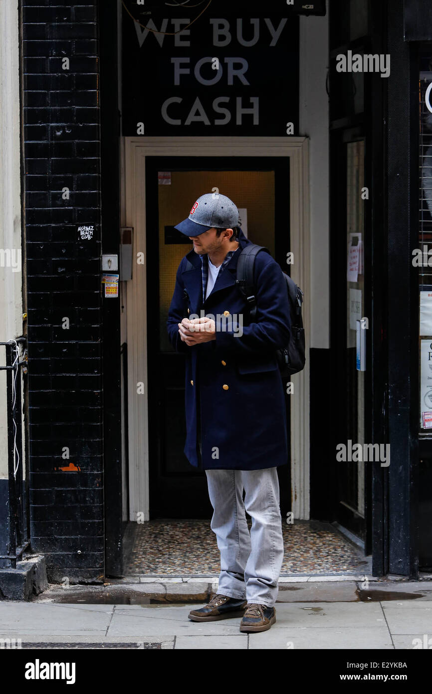 Ashton Kutcher spotted out and about in central London Featuring ...