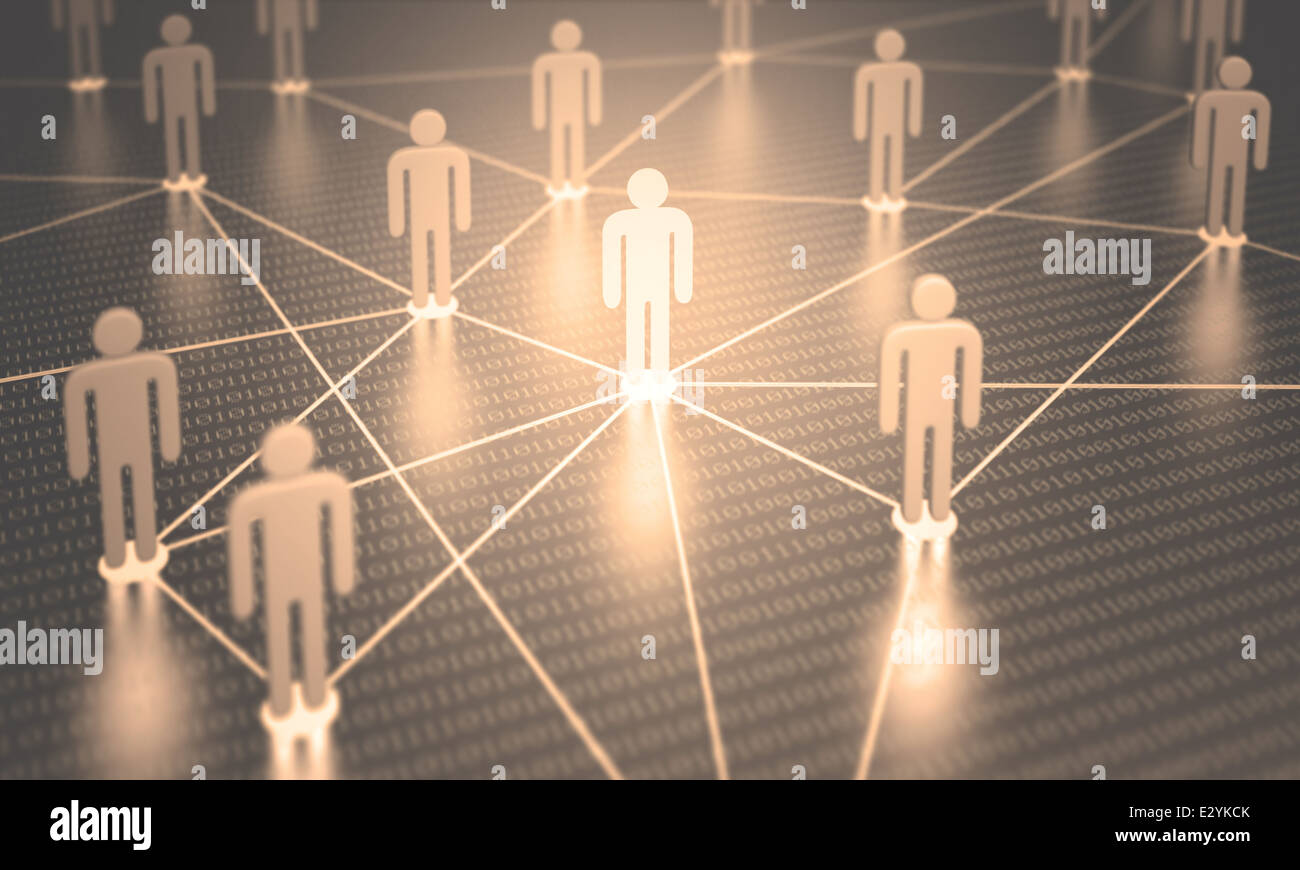 People interconnected on concept team hi-res stock photography and ...
