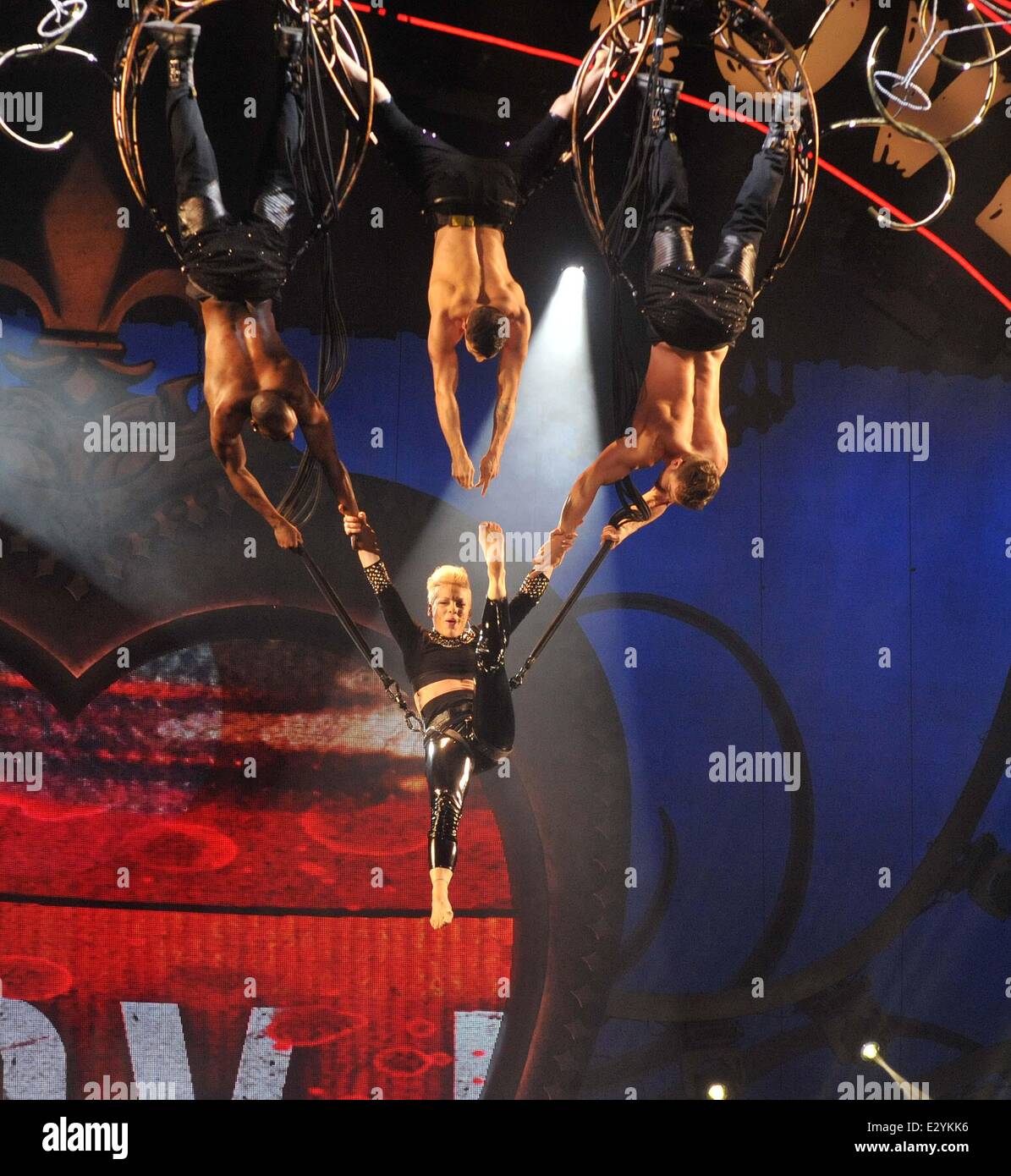 Pink performing live at the O2 Arena for the first night of her 2013 ...
