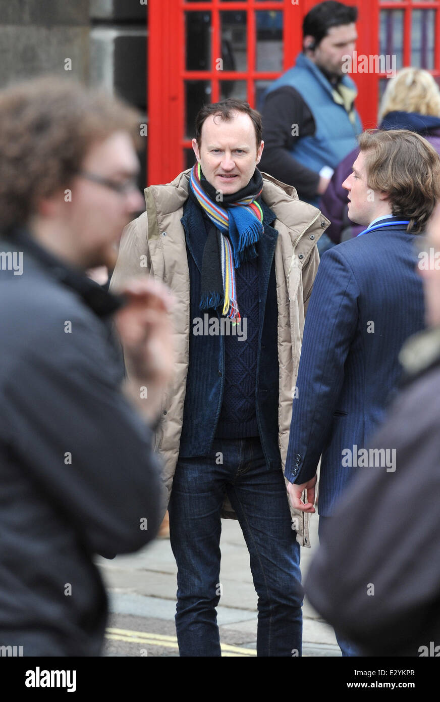 Benedict Cumberbatch films a scene for the third series of 'Sherlock ...