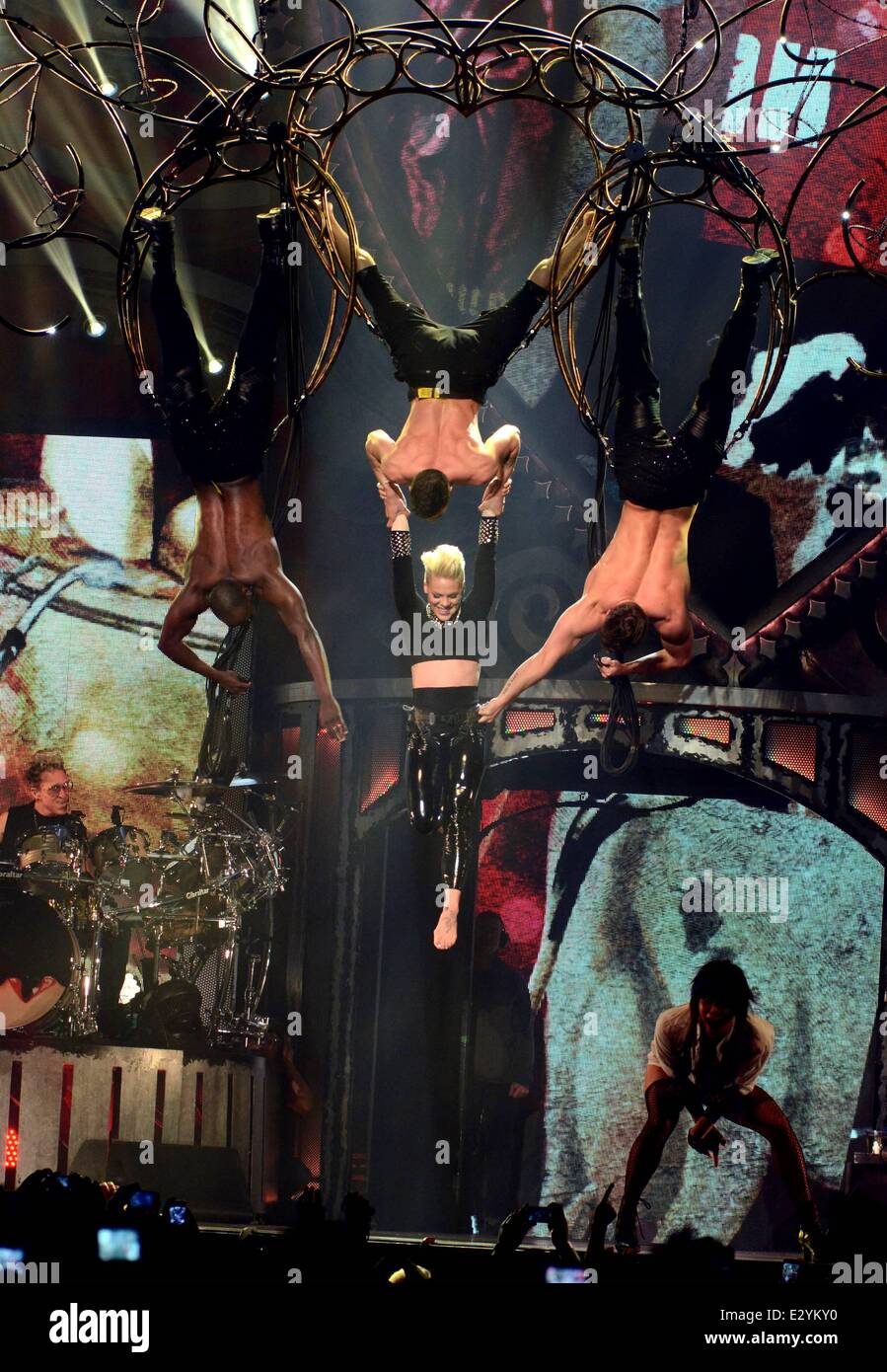 Pink performing live at the O2 Arena for the first night of her 2013 ...