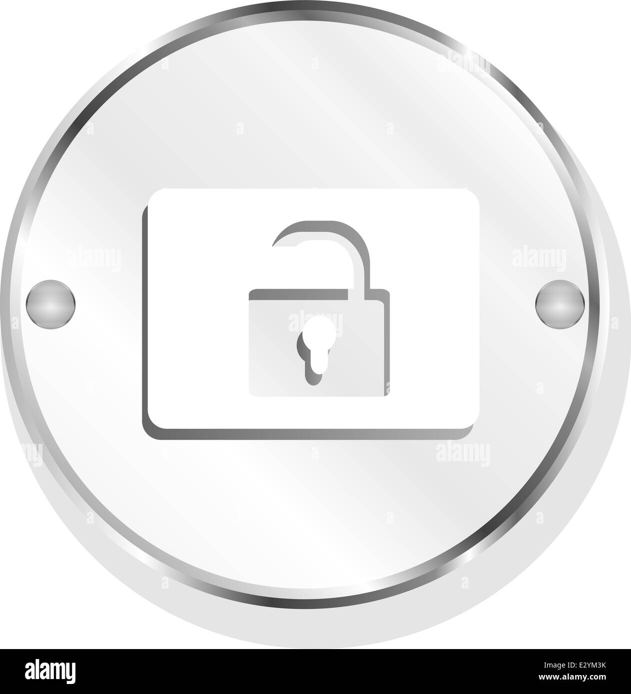 open padlock icon web sign isolated on white Stock Photo - Alamy