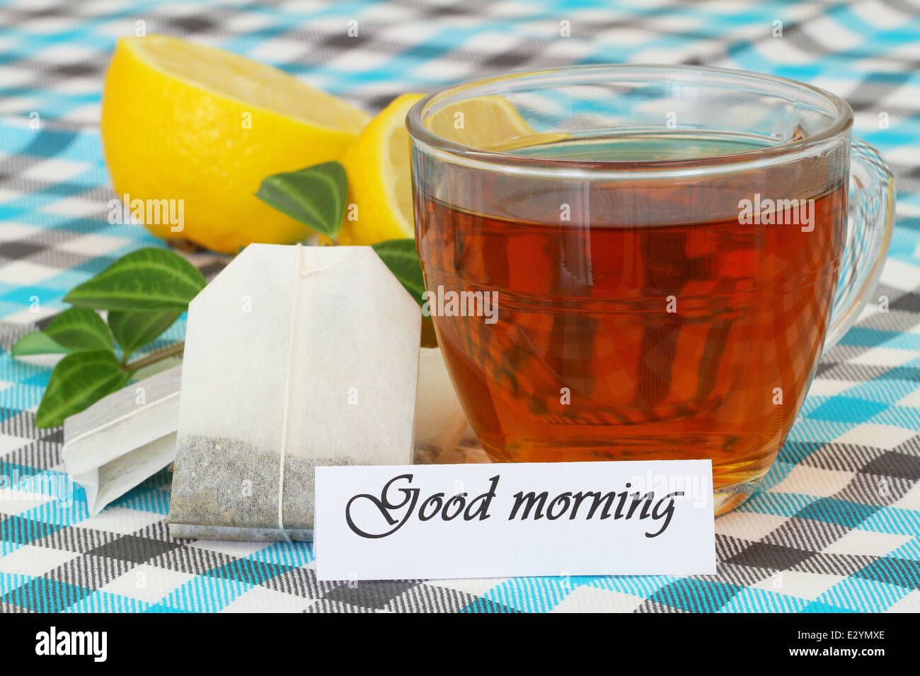 Good morning card lemon tea hi-res stock photography and images - Alamy