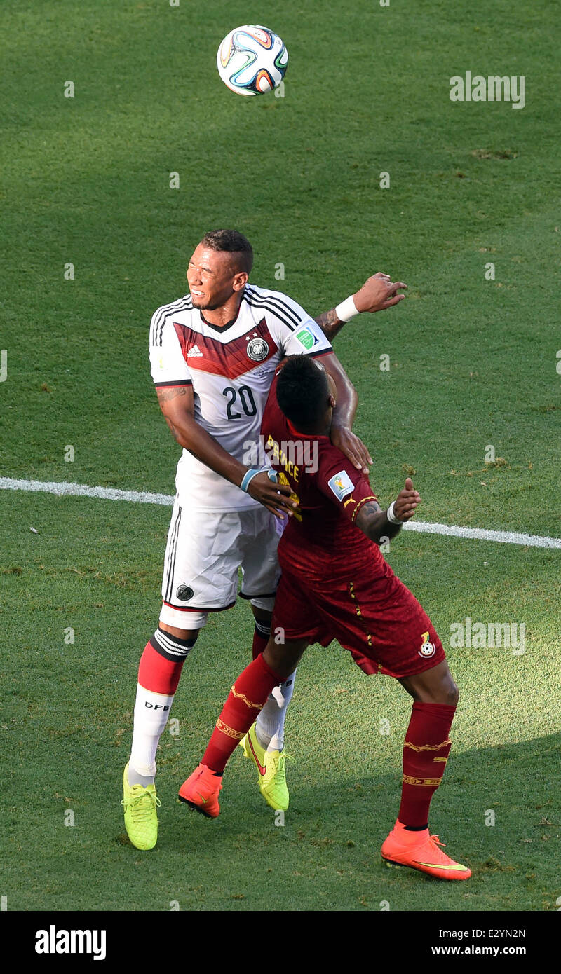Fortaleza, Brazil. 21st June, 2014. Brothers Jerome Boateng (L) of ...