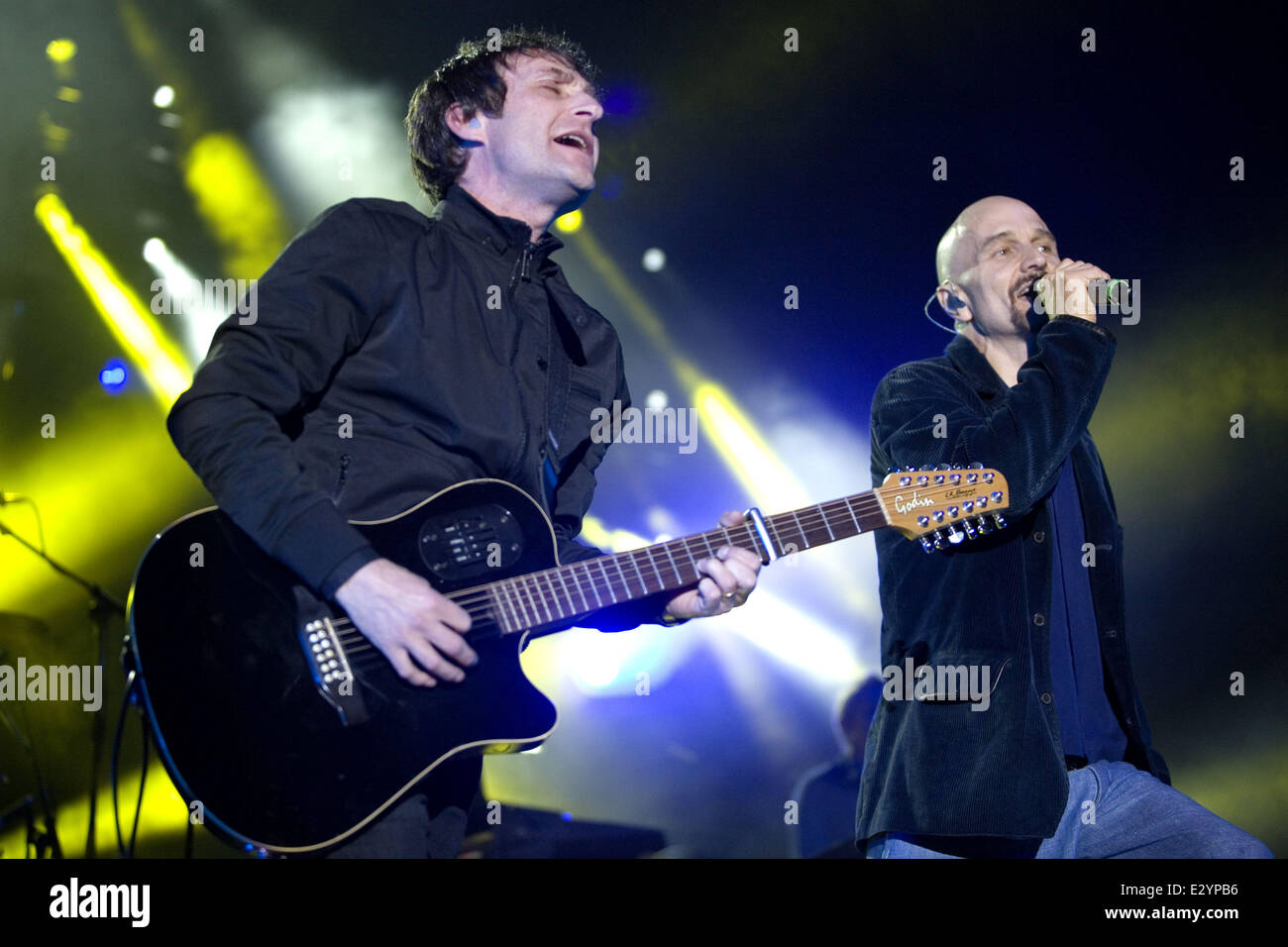 James playing a headline gig at SECC Featuring: Tim Booth - James front ...