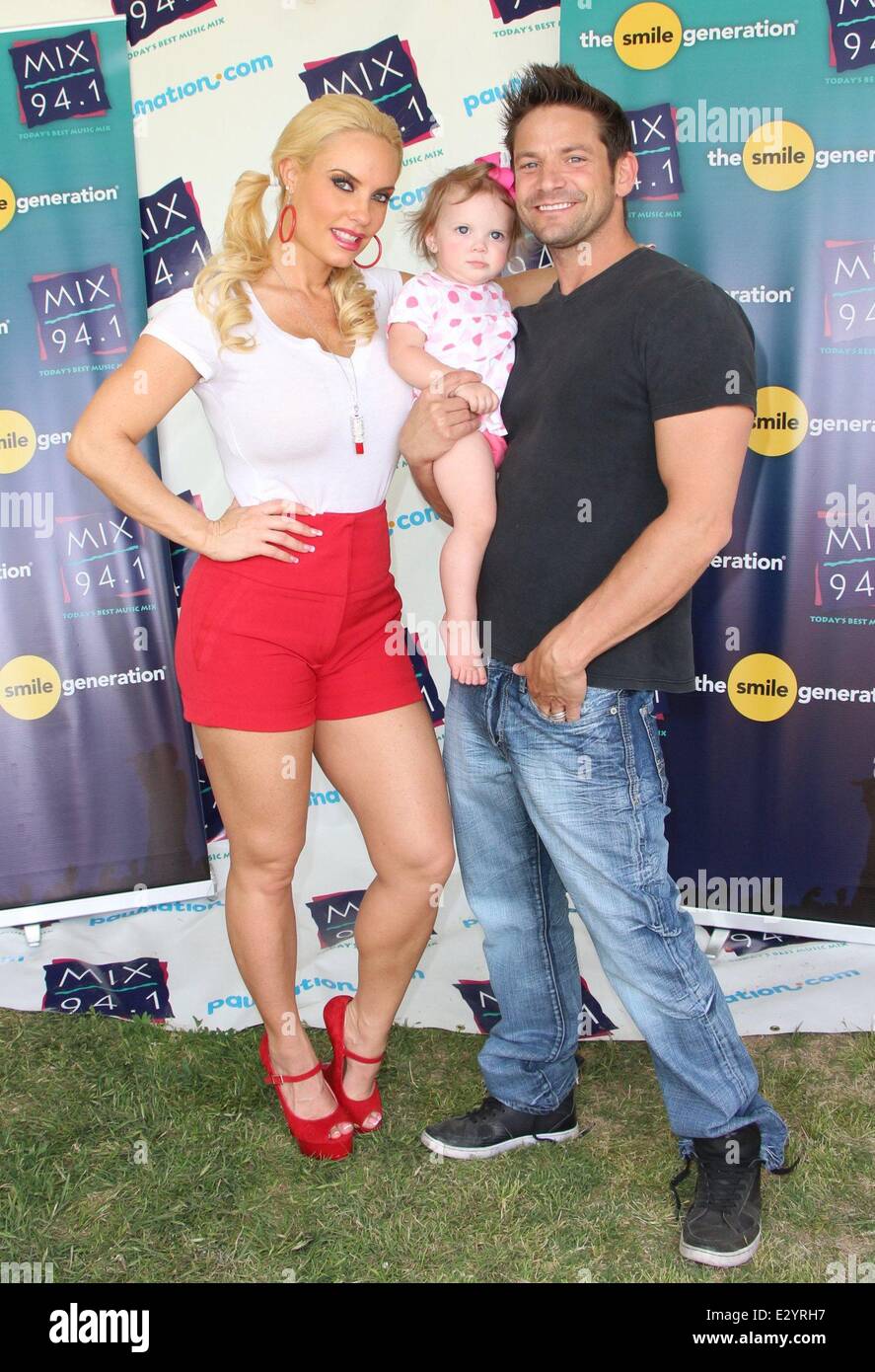 Coco Austin and Jeff Timmons attends the Mix 94.1 "Pet-A-Palooza" at ...