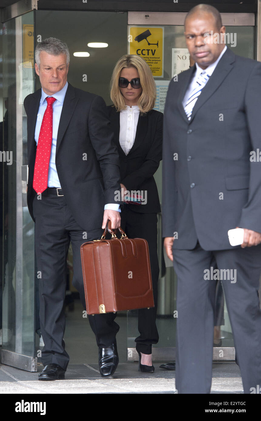 Sarah Harding leaves Highbury Magistrates' Court after a hearing ...