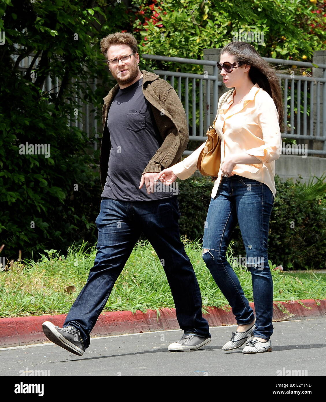 Actor Seth Rogen gets a surprise visit on his birthday from his wife ...