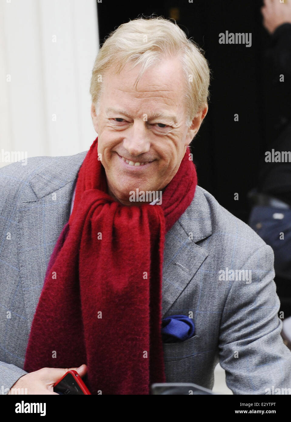 Sir Mark Thatcher leaving Margaret Thatcher's house Featuring: Sir Mark ...