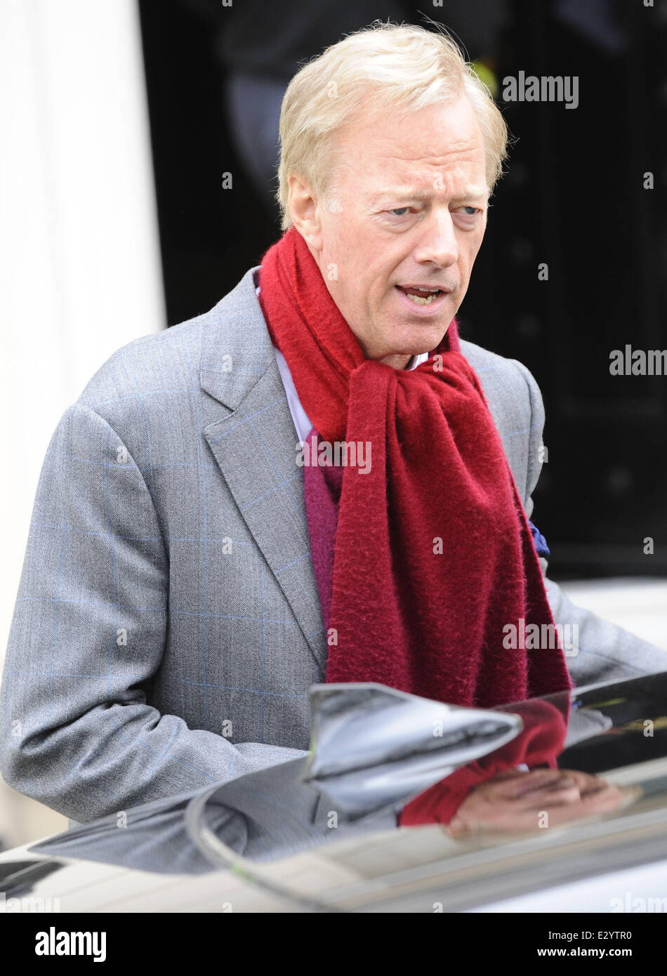 Sir Mark Thatcher leaving Margaret Thatcher's house Featuring: Sir Mark ...