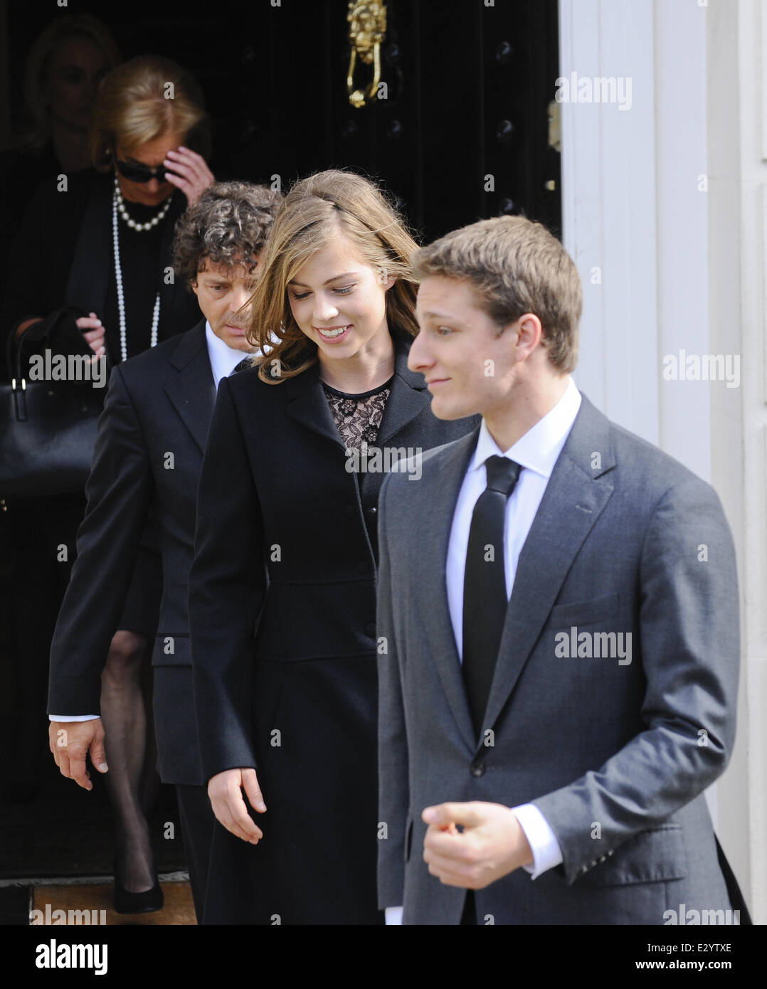 Mark and Sarah Jane Thatcher leave for Margaret Thatchers's ceremony ...