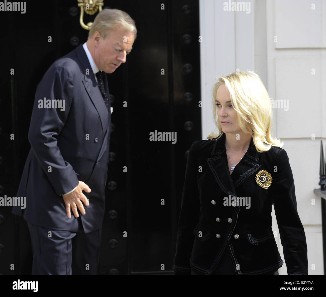 Sir Mark Thatcher and Sarah Jane leaving Margaret Thatcher's house ...