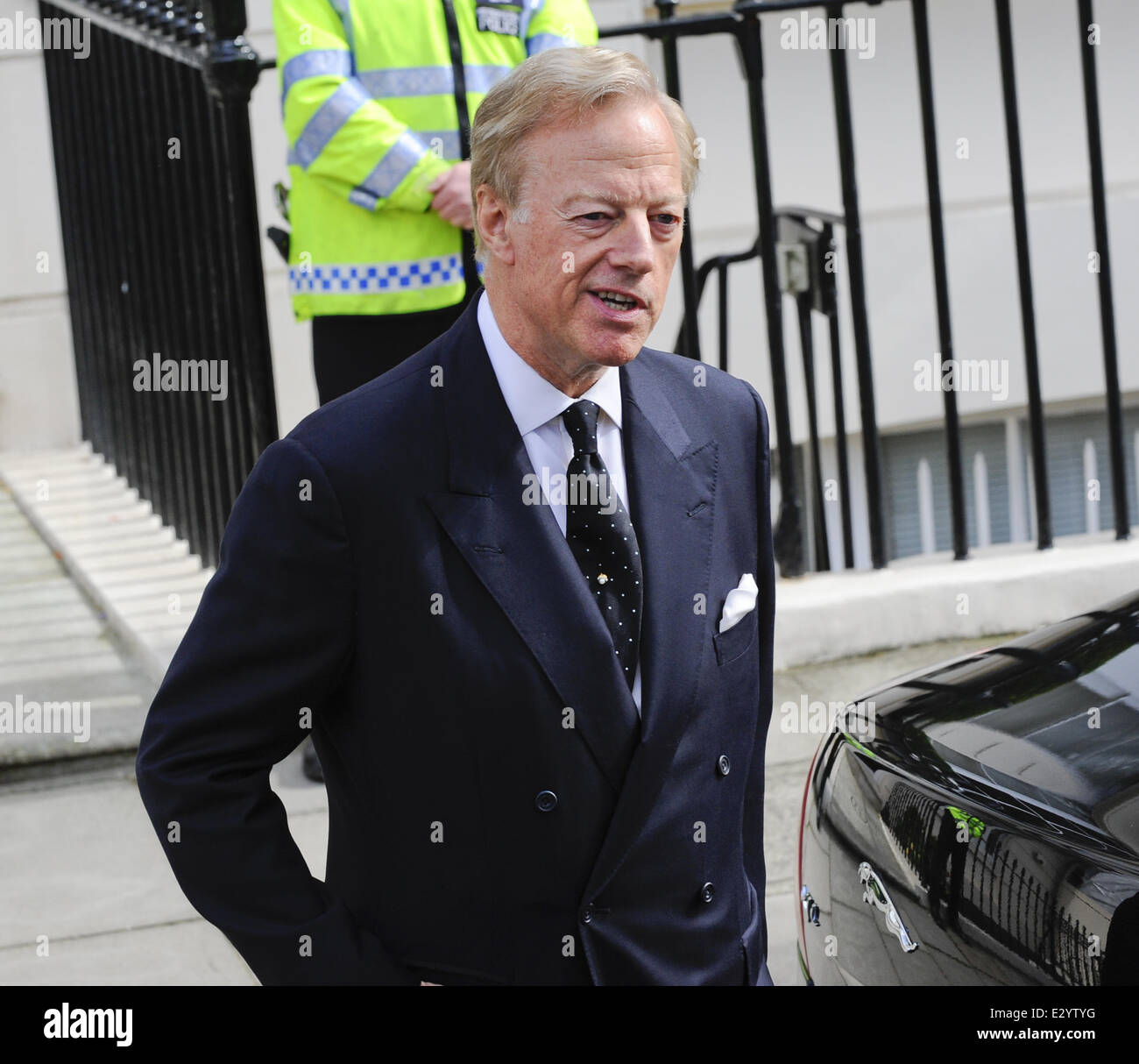 Sir Mark Thatcher leaving Margaret Thatcher's house Featuring: Sir Mark ...