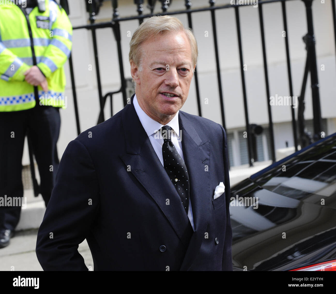 Sir Mark Thatcher leaving Margaret Thatcher's house Featuring: Sir Mark ...
